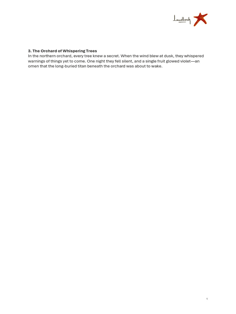 The Orchard of Whispering Trees | PDF