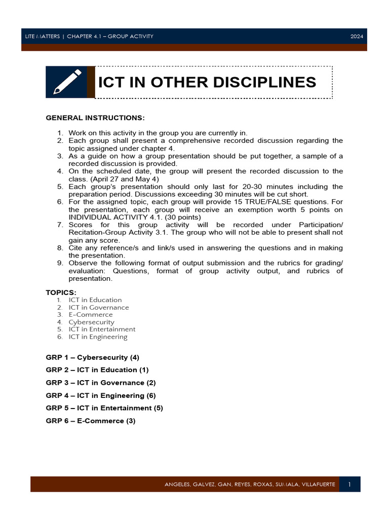 Group Activity 4.1 Presentation Me 2c | PDF
