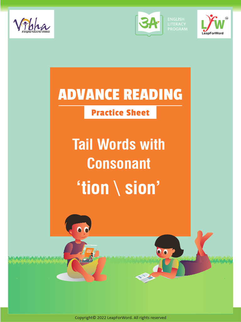 Tail Words With Consonant 'Tion, Sion' | PDF