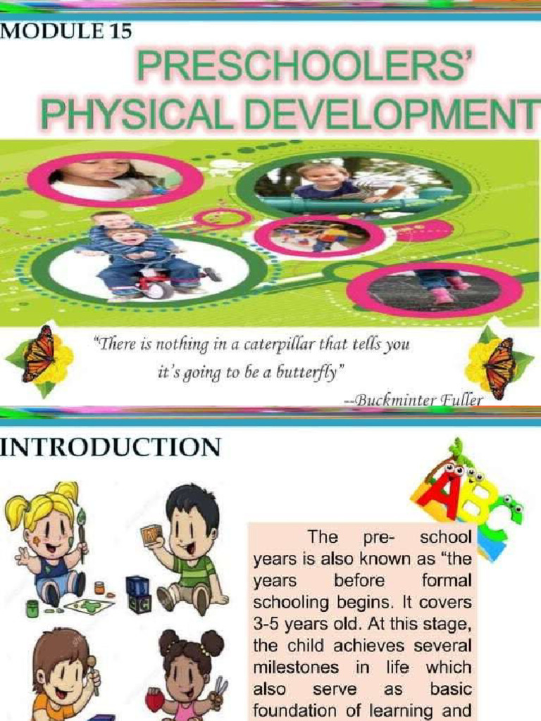 Pre Schooler Physical Development | PDF