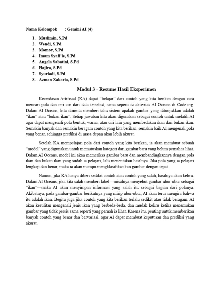 Modul 3 Resume Hasil Eksperimen 3.2 | PDF