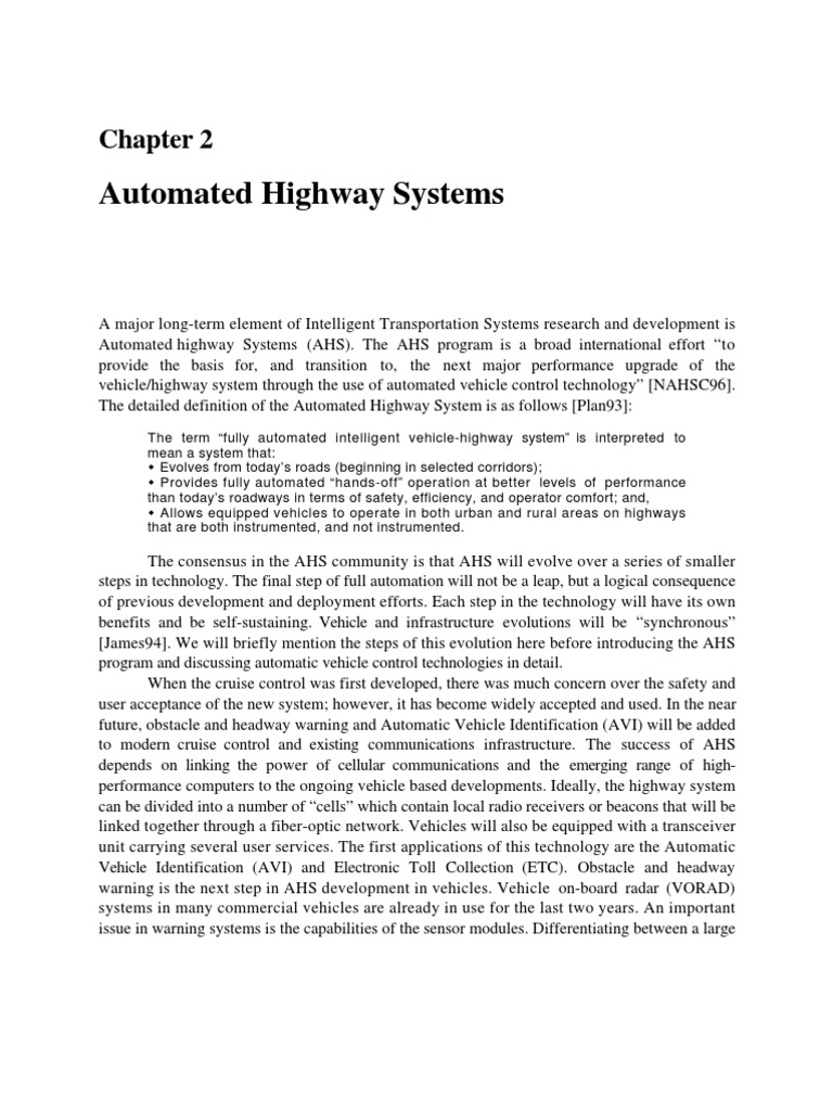 Automated Highways | PDF