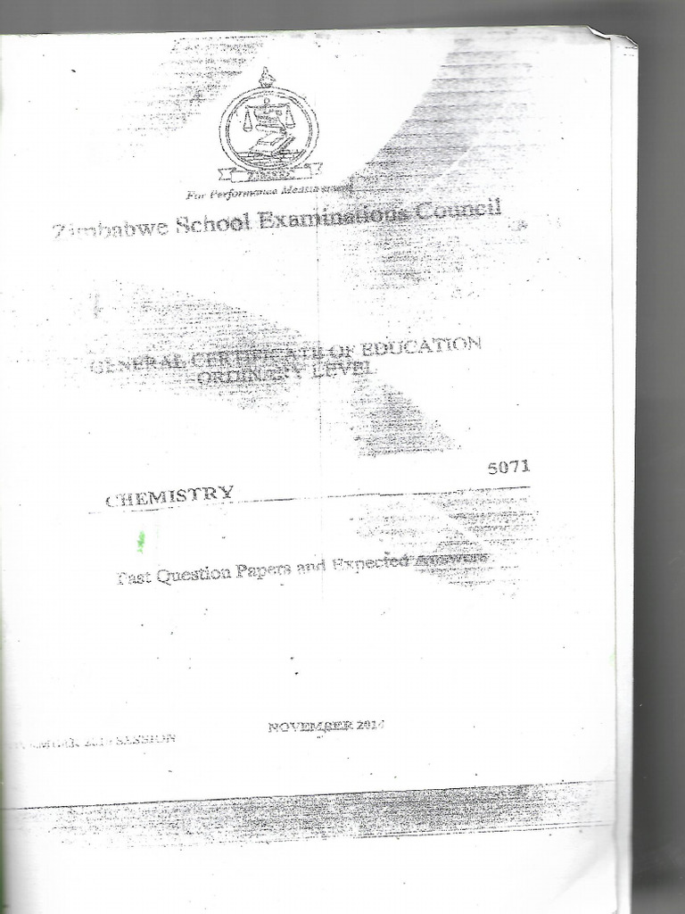 Chemistry Olevel Past Exam Papers 2010 | PDF