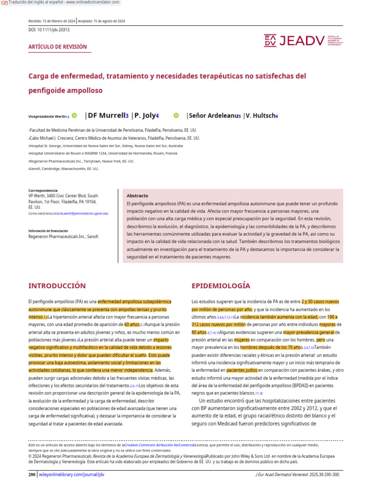 Bullous Pemphigoid Burden of Disease, Management and Unmet Therapeutic ...