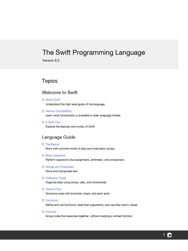 Swift Book Digital | PDF | Swift (Programming Language) | Class (Computer Programming)
