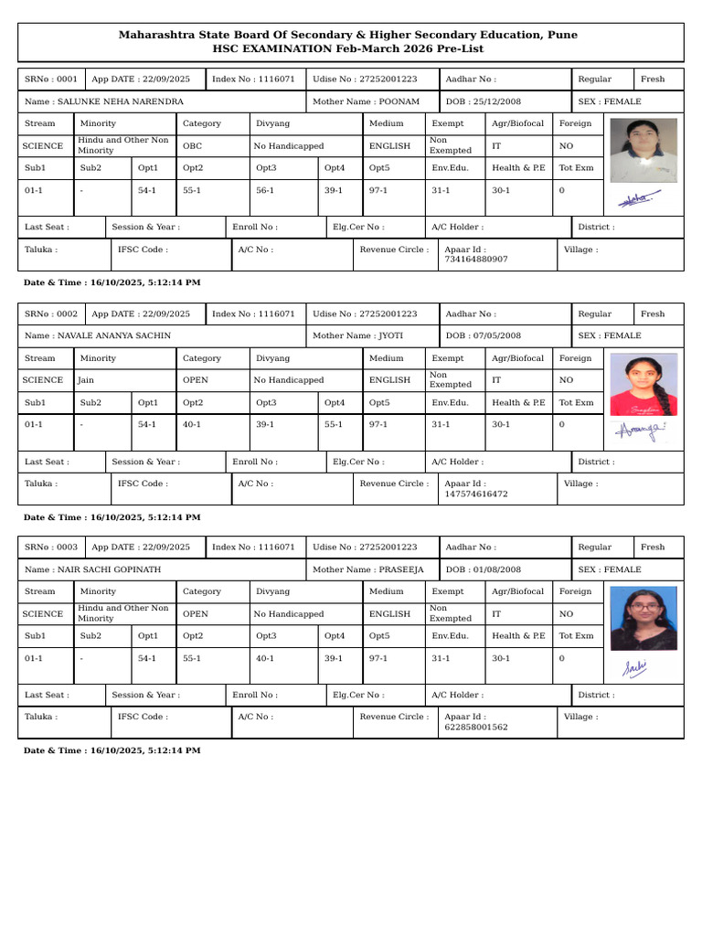 Pre List | PDF | Schools | Educational Stages