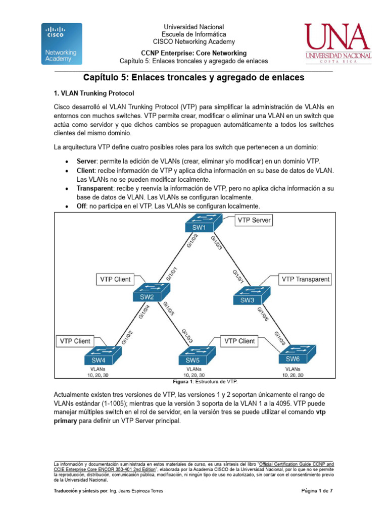 Capitulo 5 - Enlaces Troncales y Agregado de Enlaces | PDF ...