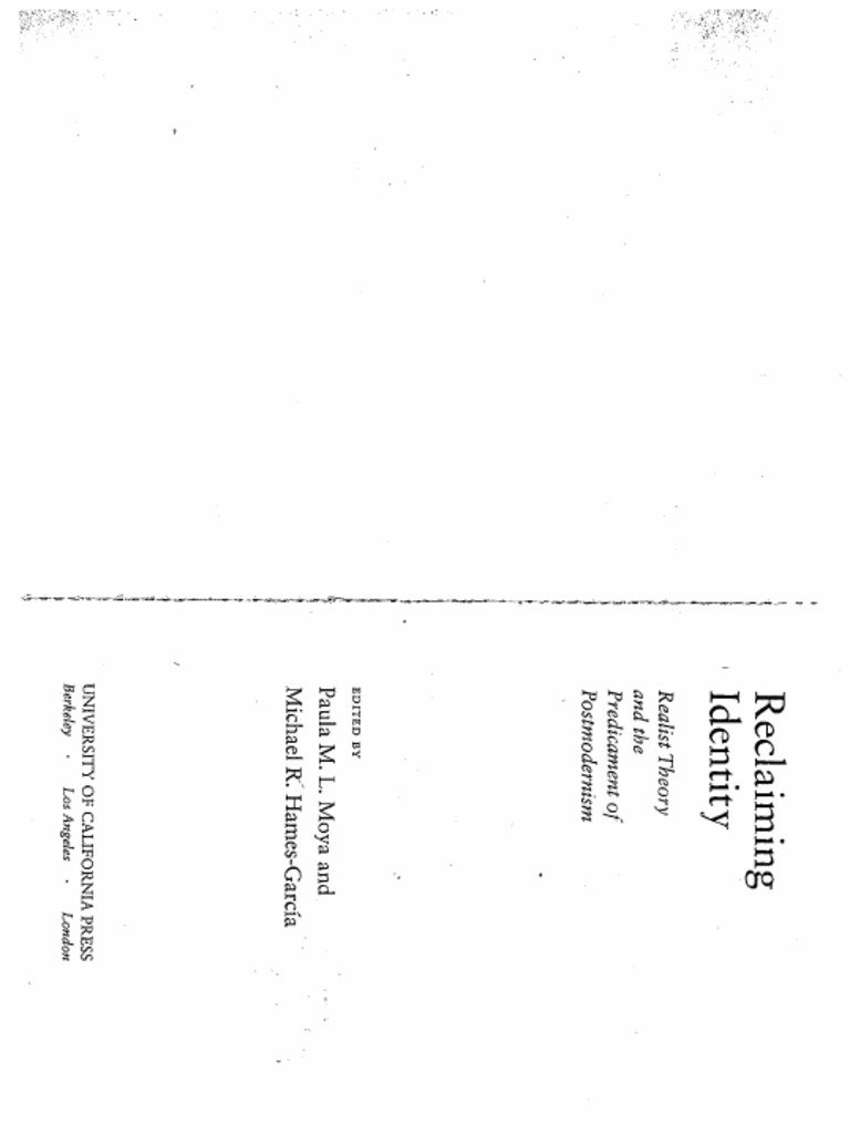 Identity and Realist Theory | PDF