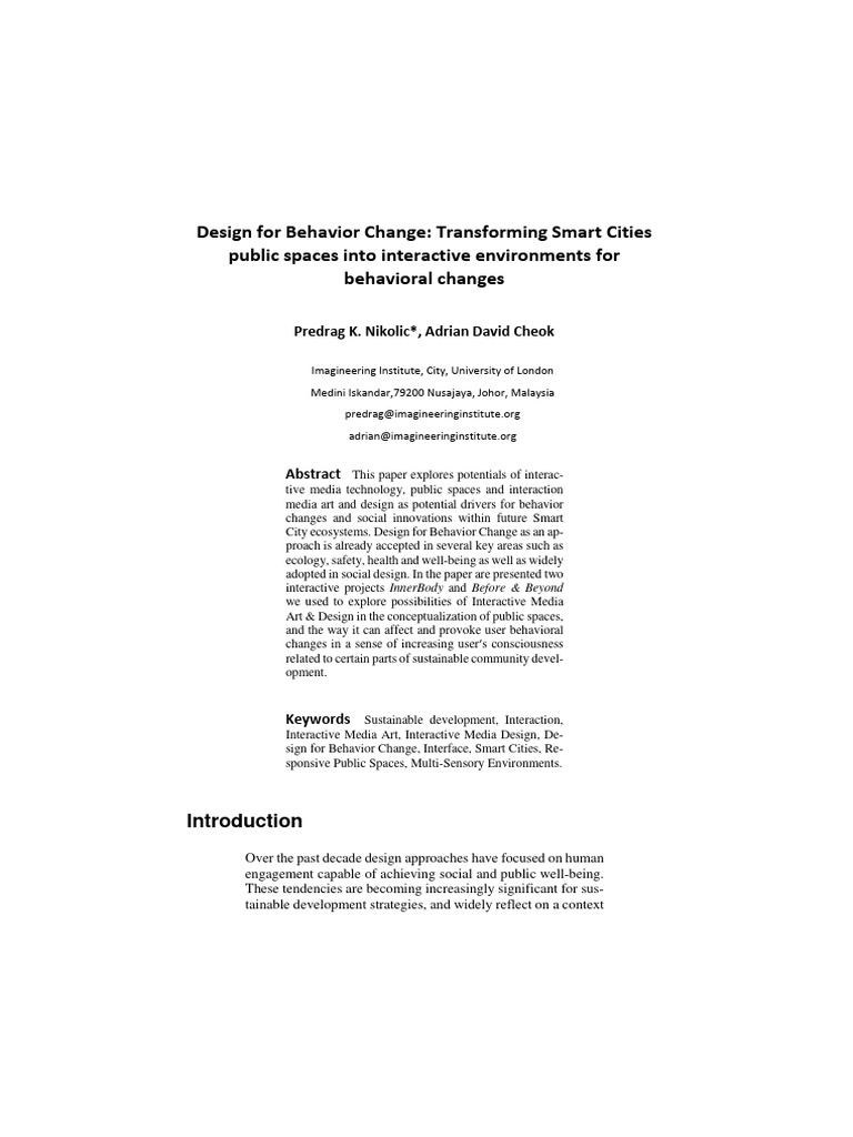 Design For Behavior Change Transforming | PDF | Experience | Perception