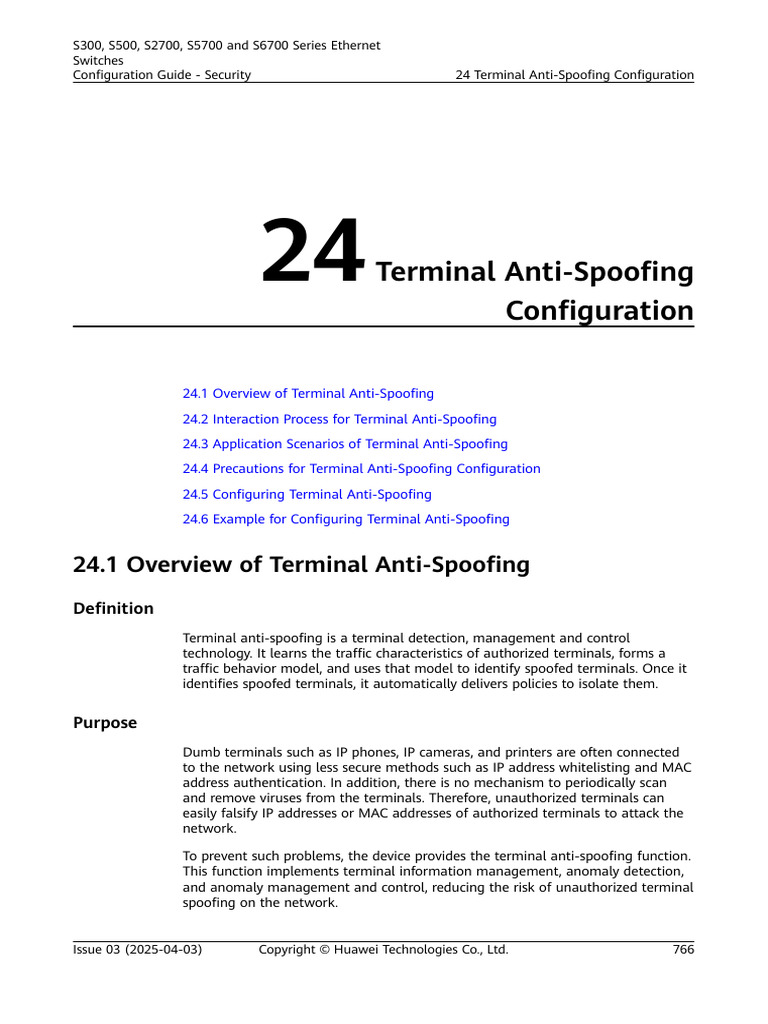 01-24 Terminal Anti-Spoofing Configuration | PDF | Network Switch ...