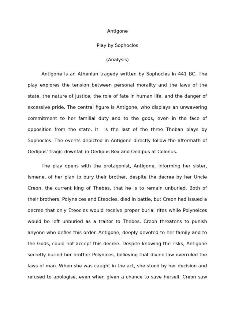 Antigone Group 2 | PDF | Sophocles | Boeotian Mythology