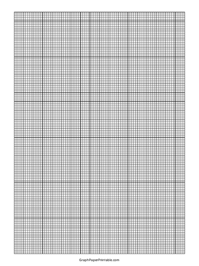 A4 1cm 5x5 Graph Paper | PDF