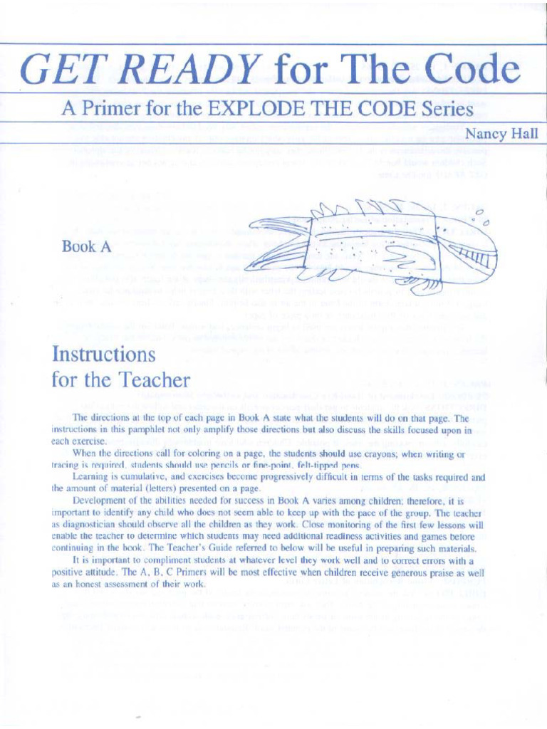 Explode The Code A - TG | PDF
