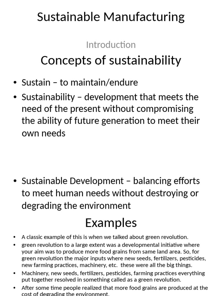 Sustainable Manufacturing Insights | PDF | Sustainability | Lean ...