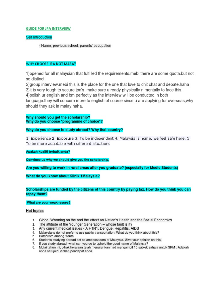 Preparing for the JPA Interview: Common Questions, Tips, and Suggested ...