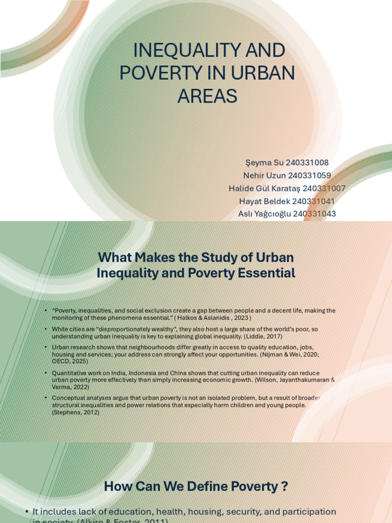 Causes and Measures of Poverty, Inequality and Social Exclusion | PDF ...