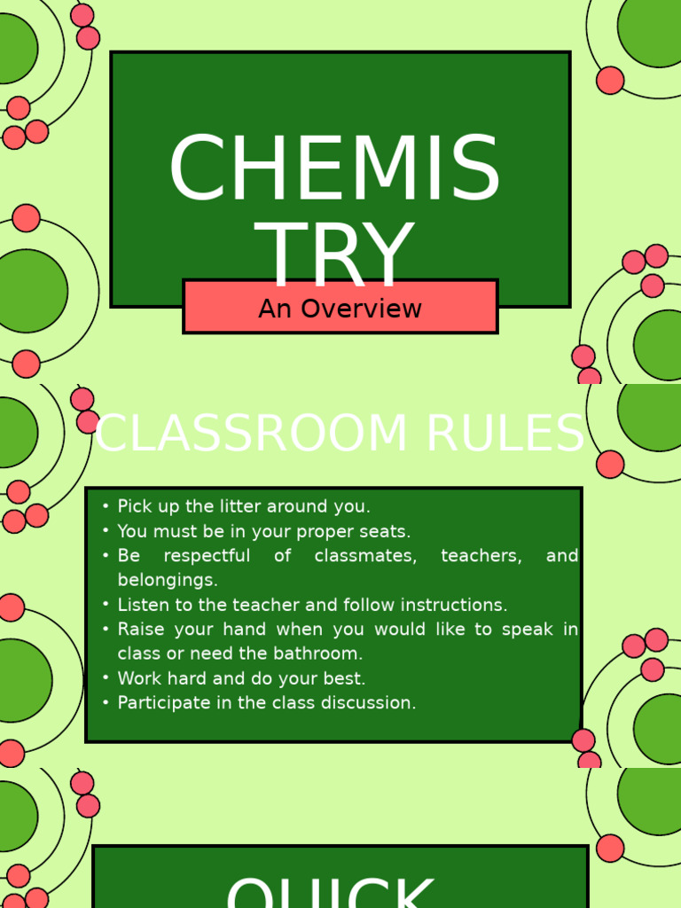 Chemical Bonds Chemistry Presentation in A Green and Bold Style ...