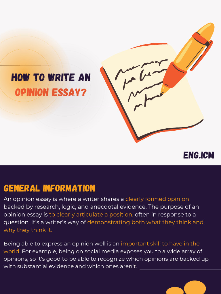 How to Write an Opinion Essay Guide | PDF | Essays | Opinion