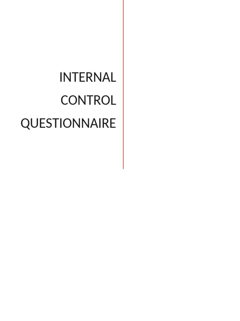 Internal Control Checklist | PDF | Cheque | Budget