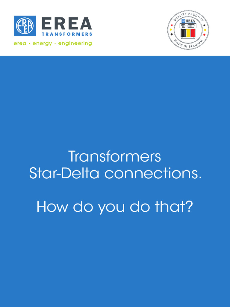 EREA Transformers Star Delta Connections | PDF | Transformer | Power (Physics)