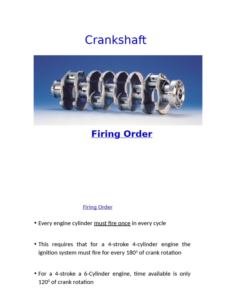 Understanding Engine Firing Orders | PDF | Engines | Propulsion