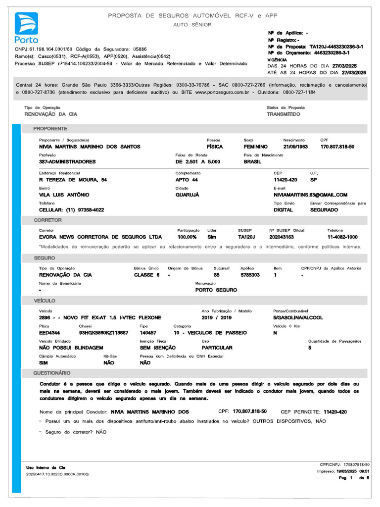 Contratp Seg Porto | PDF