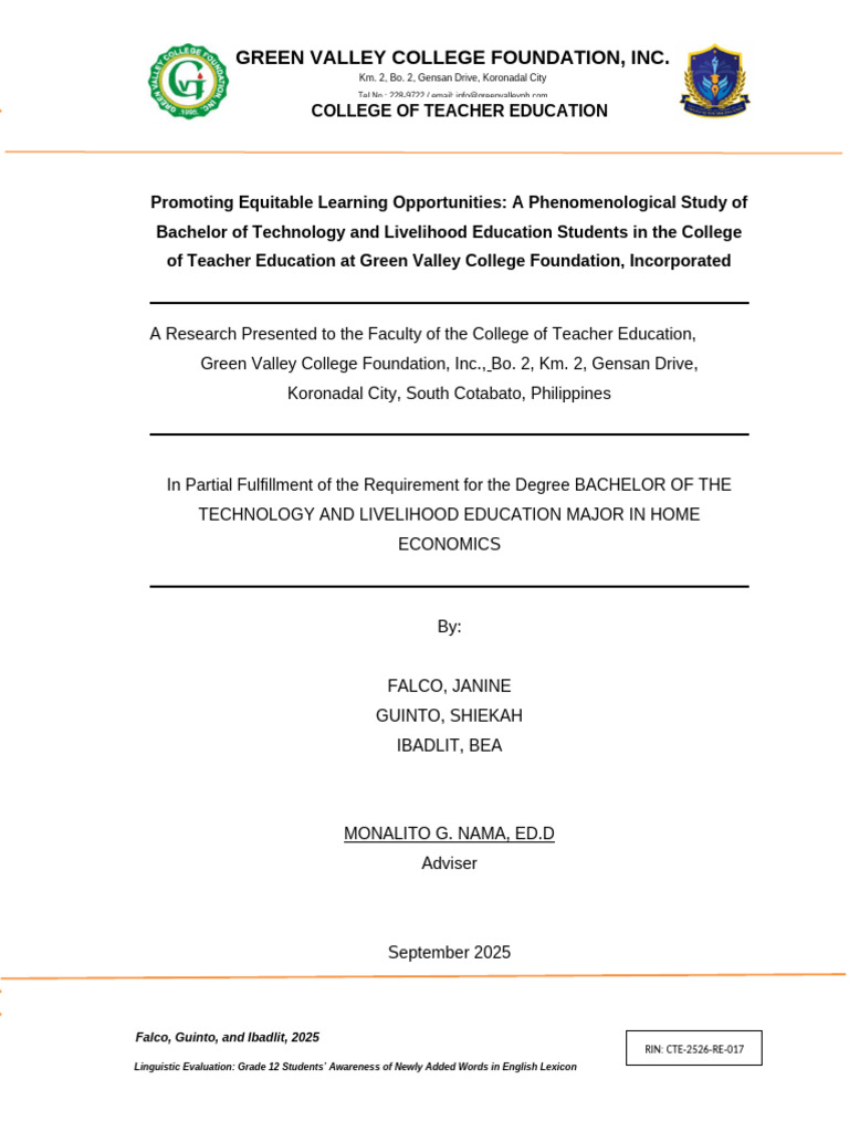Sample - Title Page-Research | PDF