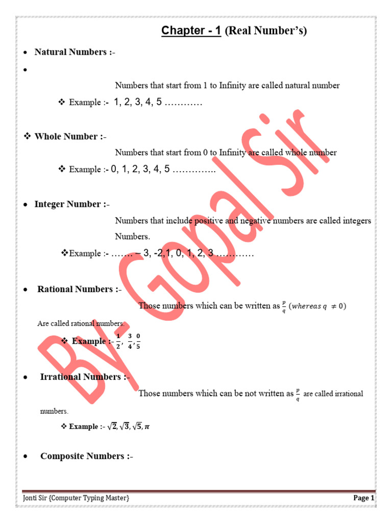 Formula File Class 10 em | PDF | Numbers | Factorization