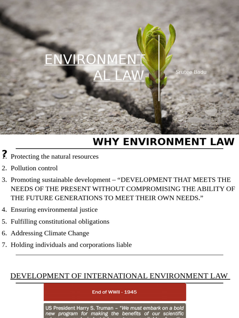 Environment Law | PDF | Environmental Law | Sustainability