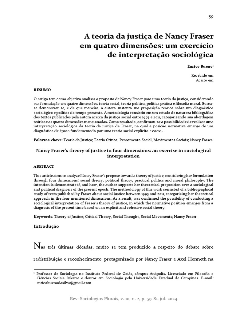 Teoria da Justiça de Nancy Fraser: Análise Sociológica | PDF | Marxismo ...