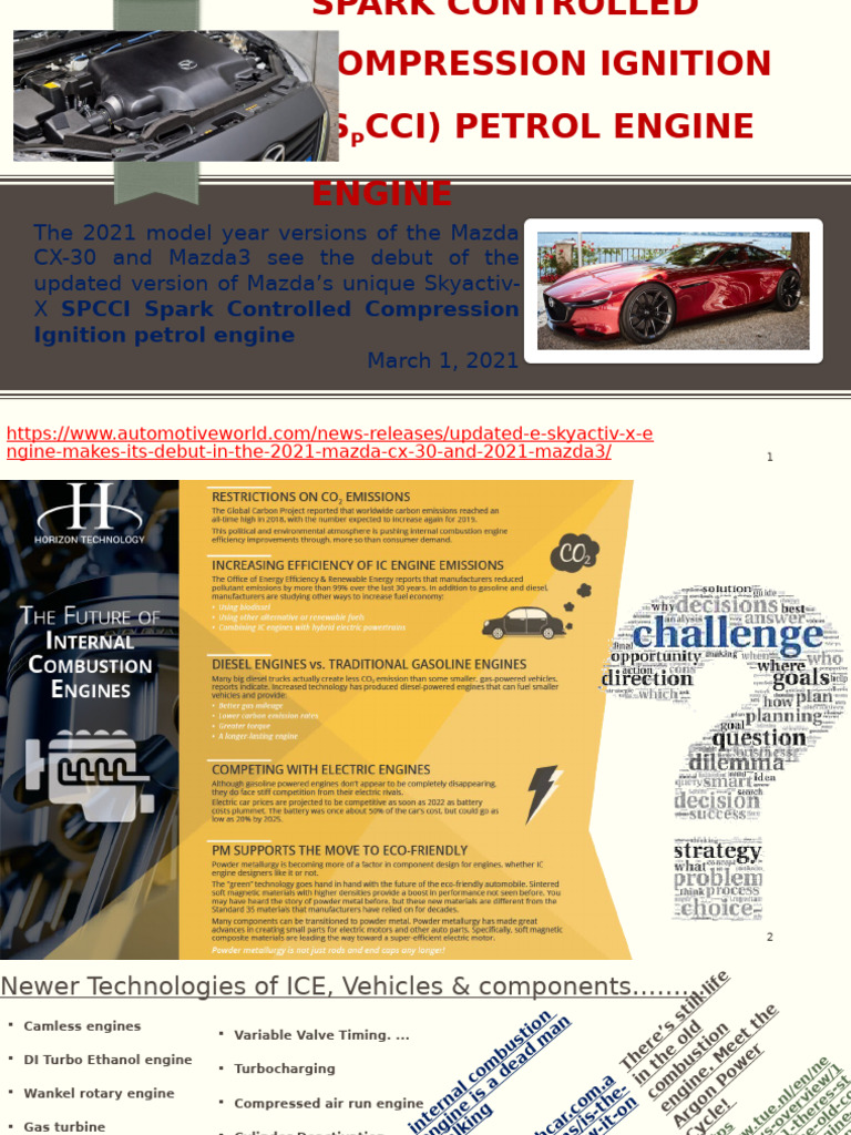 Mazda's Skyactiv-X SPCCI Engine Overview | PDF | Diesel Engine | Combustion