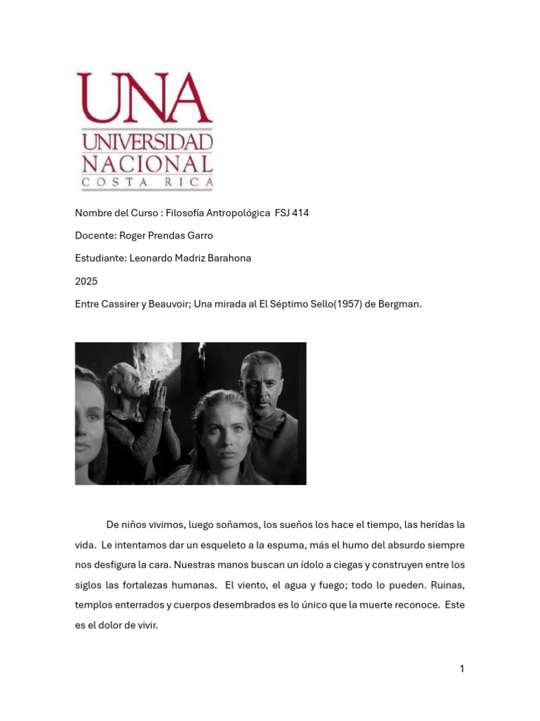 Bergman y la Filosofía del Absurdo | PDF