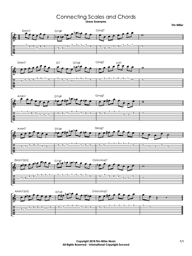 Connecting Chords and Scales 2-5-1 | PDF