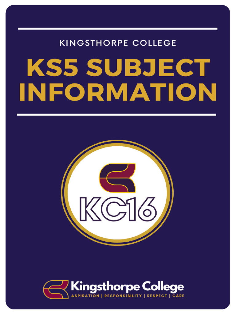 KS5 Subject Information Booklet 2526 1 | PDF | Chemistry | Organic ...