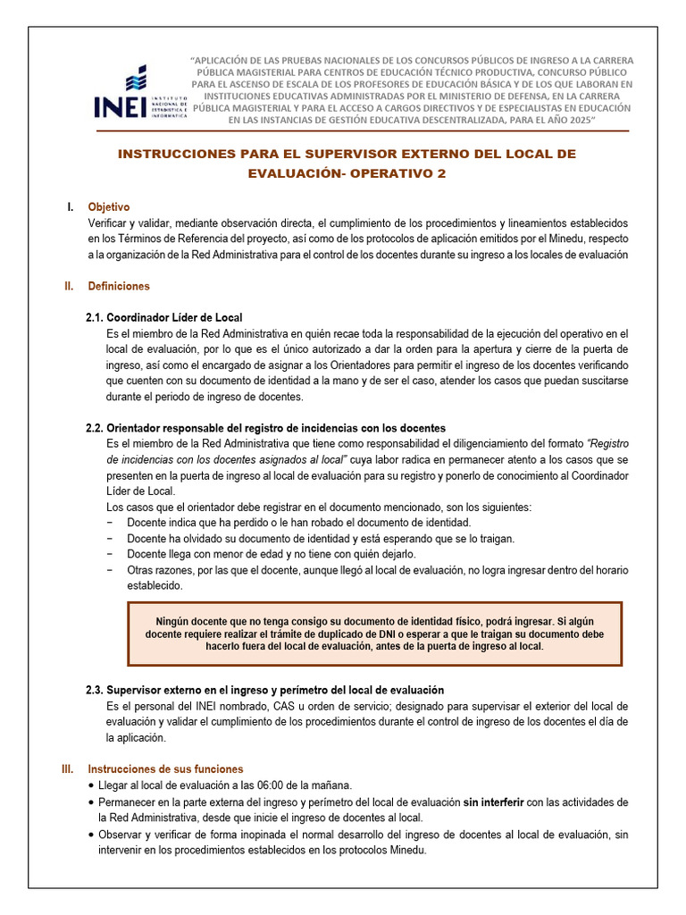 Instructivo Supervisor Externo- Op2(1) | PDF | Gobierno
