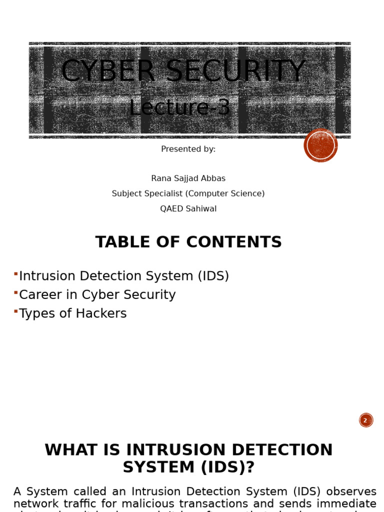Lecture 3 Cyber Security Pdf Security Computer Security