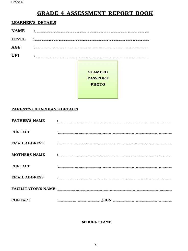 CBC Grade 4 Assessment Book Updated PDF | PDF | Word | Vocabulary