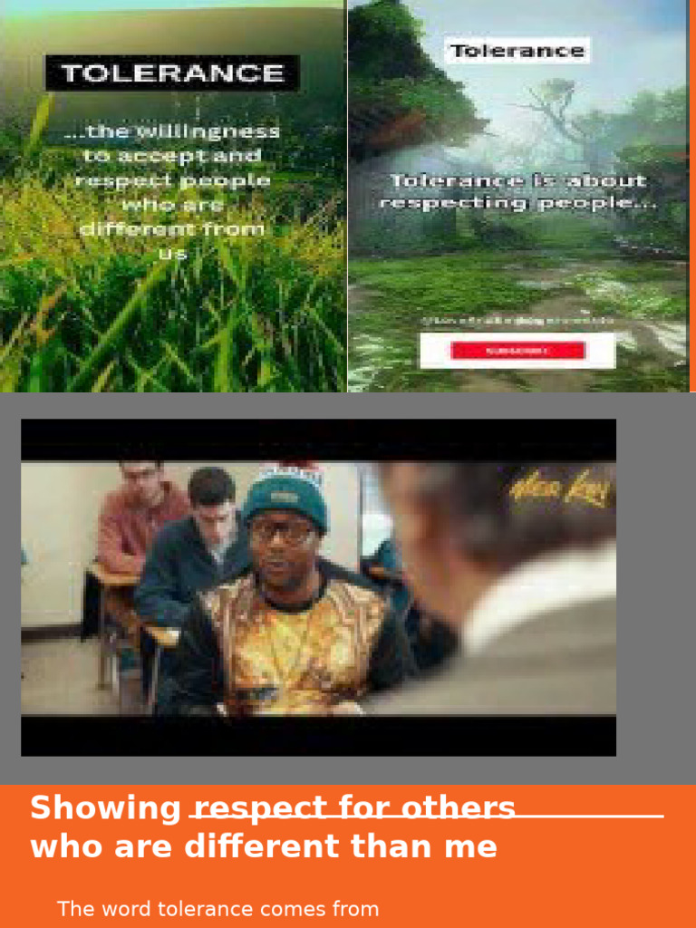Presentation 1 - Showing Respect For Others Who Are Different Than Me | PDF