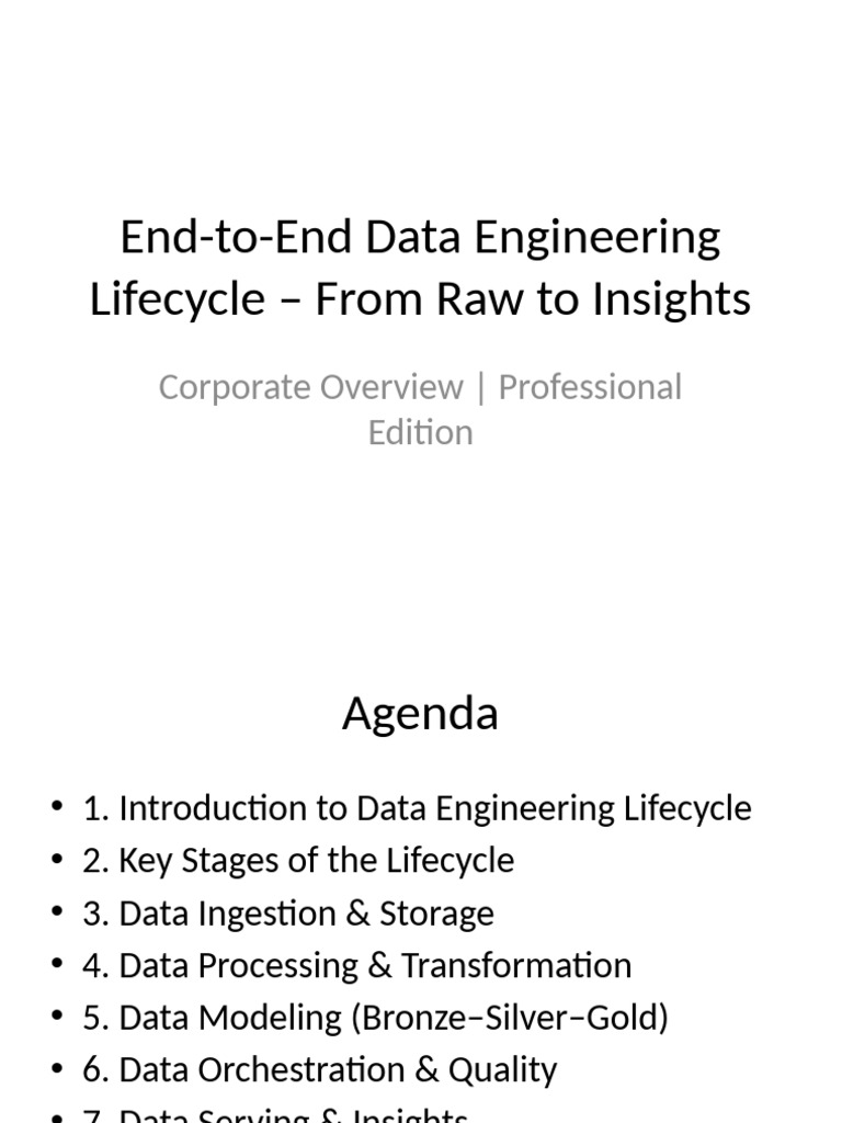 End_to_End_Data_Engineering_Lifecycle | PDF | Software Engineering | Information Management
