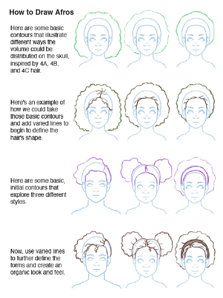 Handout For Drawing Hair | PDF | Hair | Braid