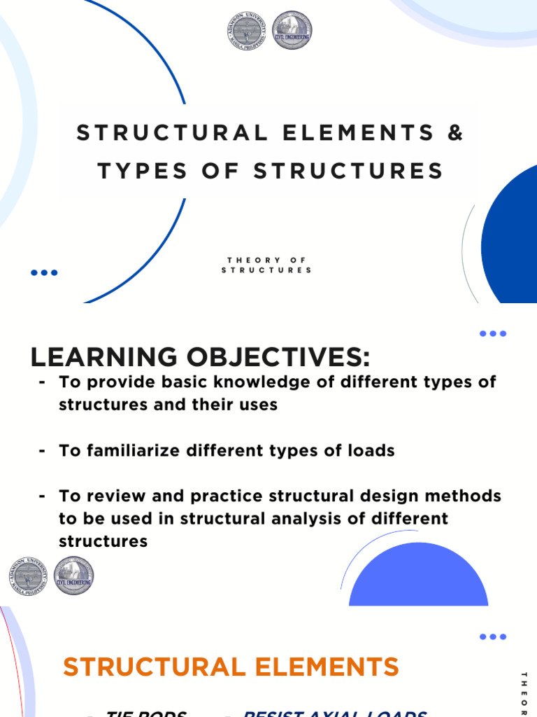 Structural Elements and Types Overview | PDF | Structural Load | Bending