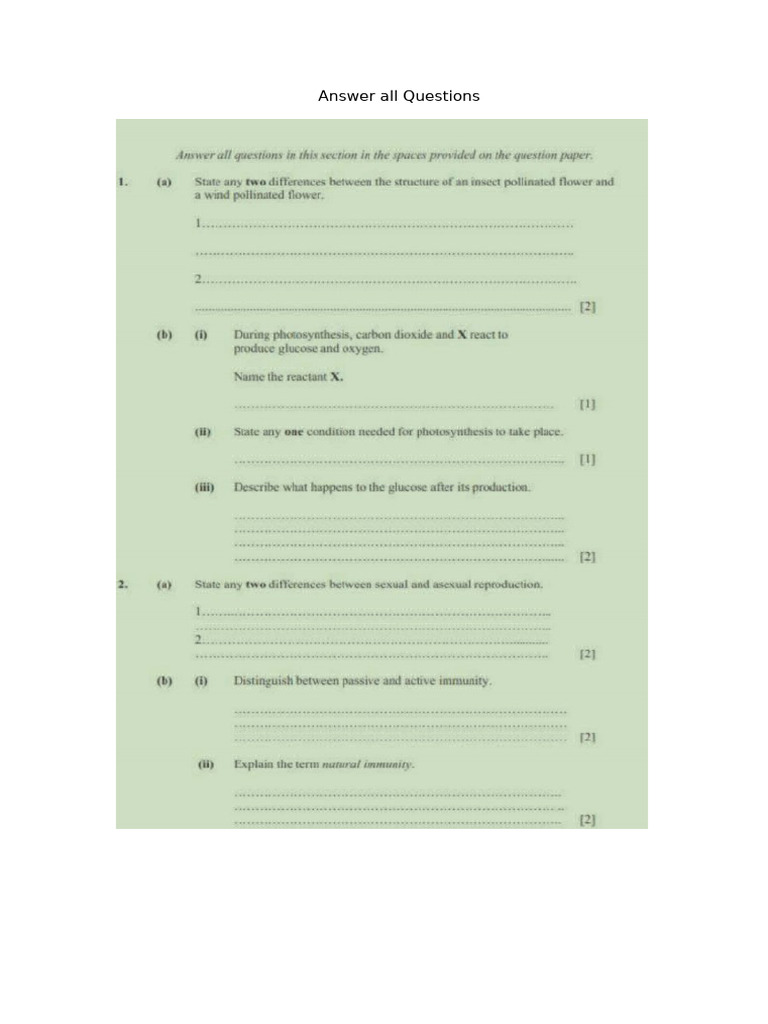 Science Form 2 End of Year Exam | PDF