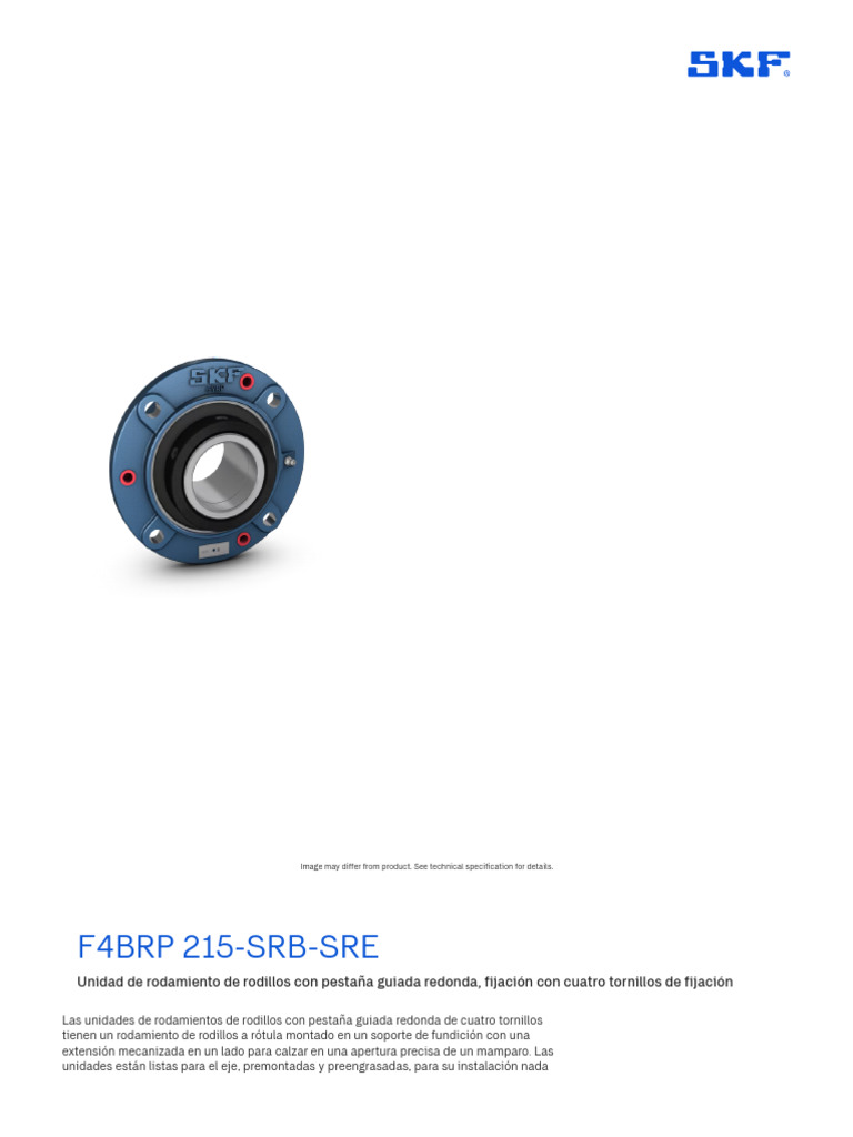 F4BRP 215-SRB-SRE - Unidades de Rodamientos de Rodillos - SKF | PDF ...