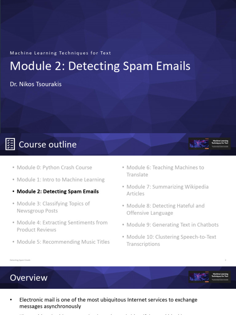Module 02 - Detecting Spam Emails | PDF | Spamming | Email Spam