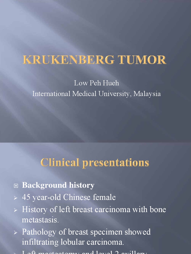 Krukenberg Tumor | PDF | Ovarian Cancer | Metastasis