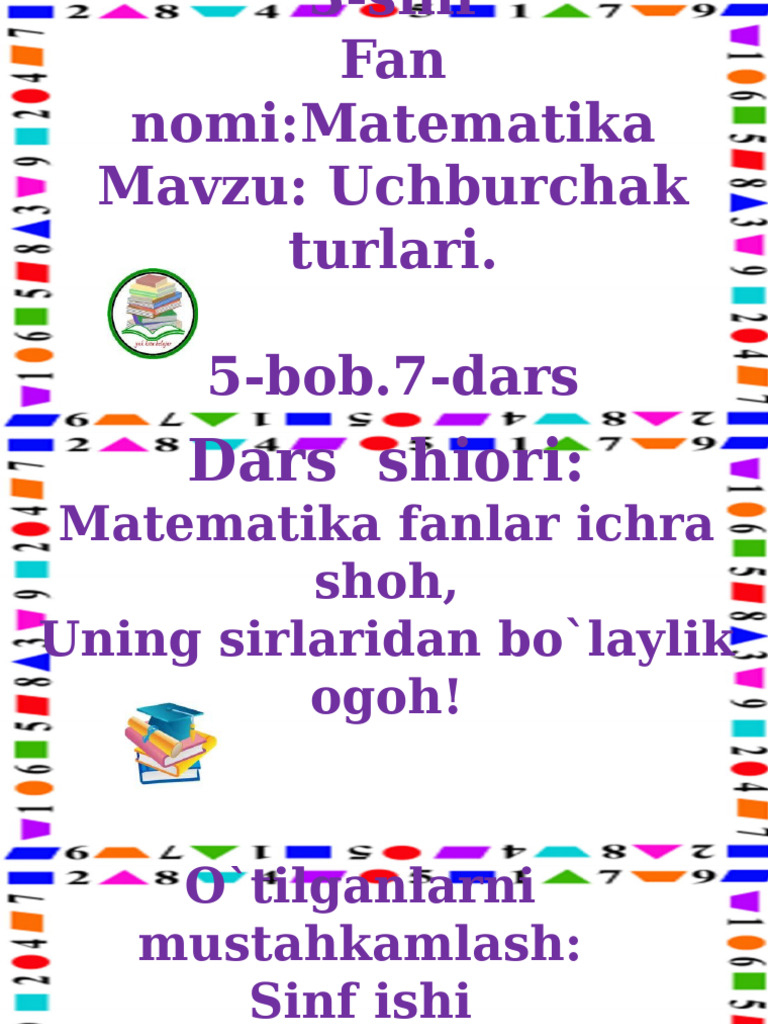 3 S.uchburchak Turlarikkk | PDF