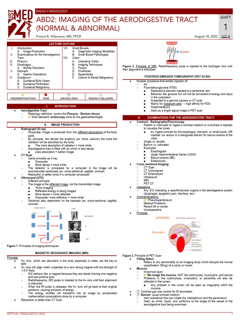 Aerodigestive Tract Imaging Techniques | PDF | Esophagus | Stomach