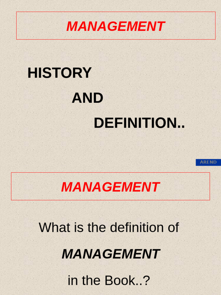 0302 Management, History and Definition | PDF | Labour Economics ...