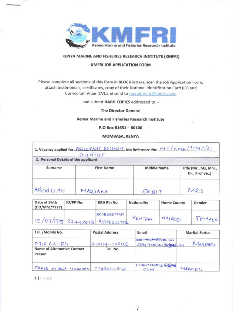 KMFRI | PDF