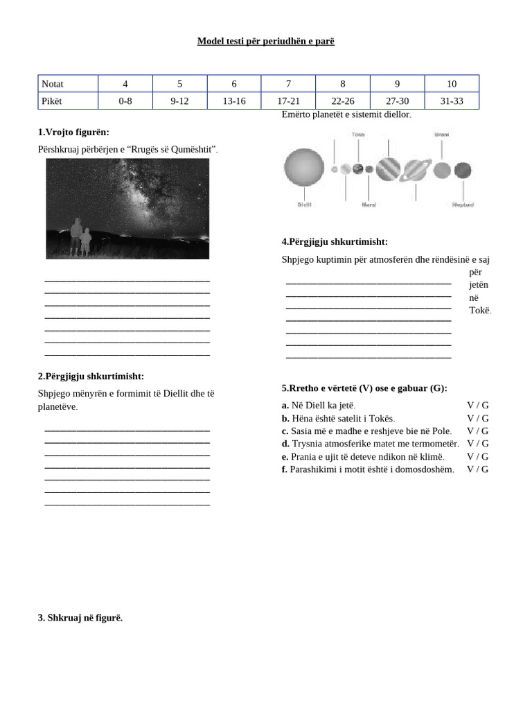 GJEOGRAFIA 7 Modele Testesh | PDF